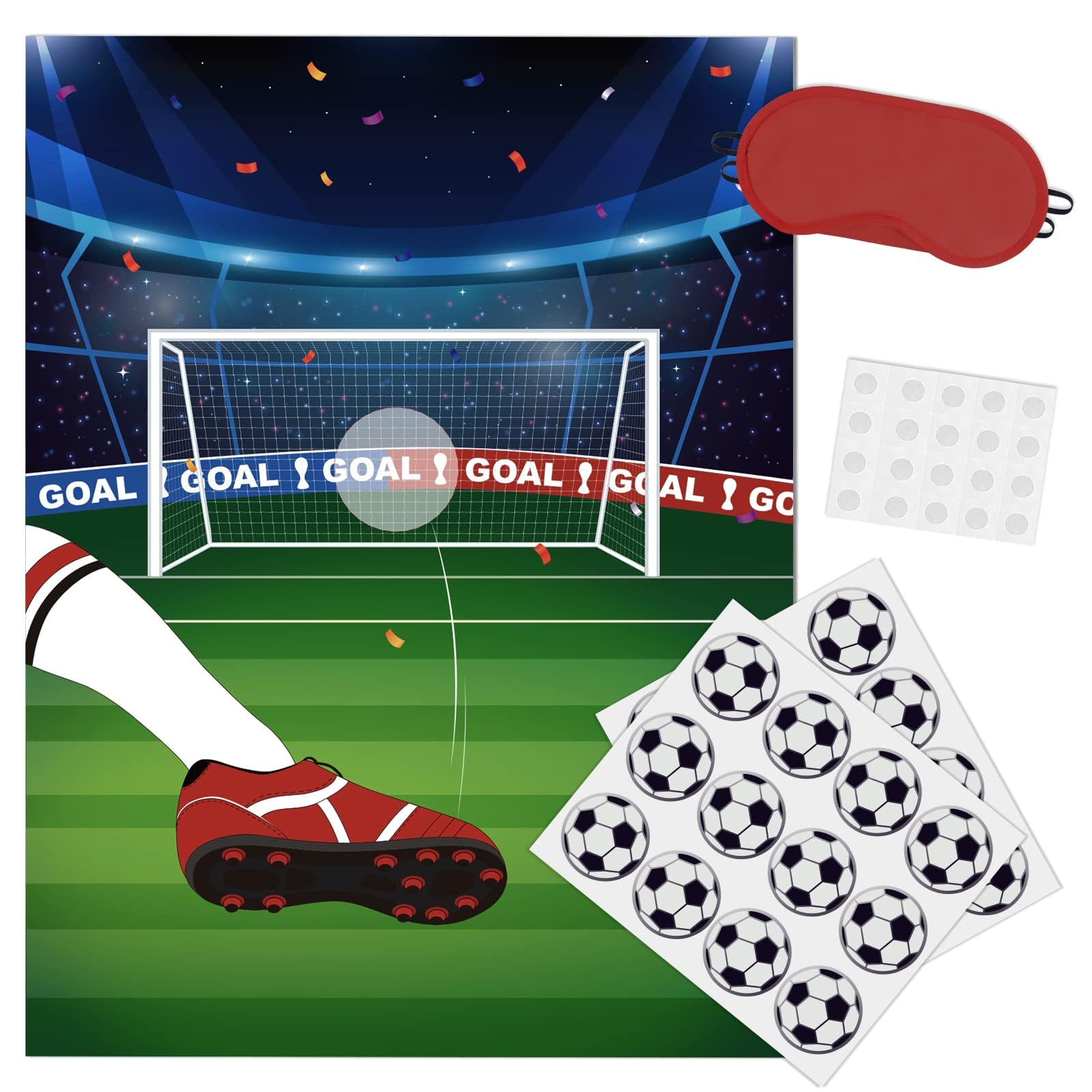 Snapklik.com : WERNNSAI Pin The Soccer On The Goal - Soccer Party Games ...