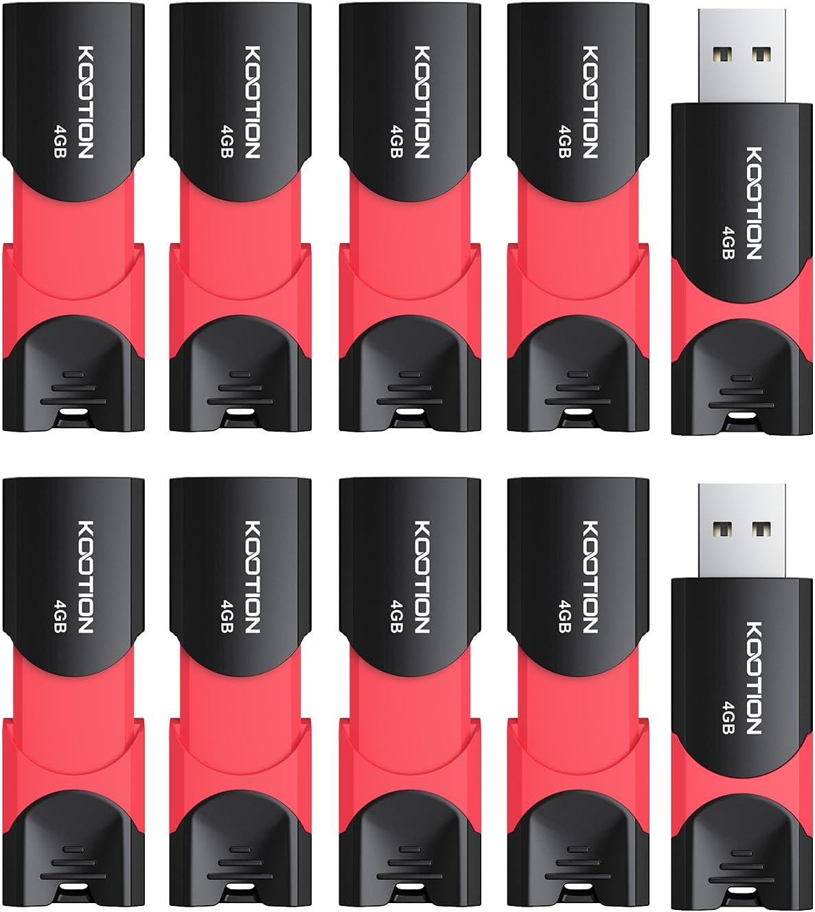 4 GB USB 2.0 Stick 10 Pack, KOOTION USB Memory Flash Drive USB 2.0 ...