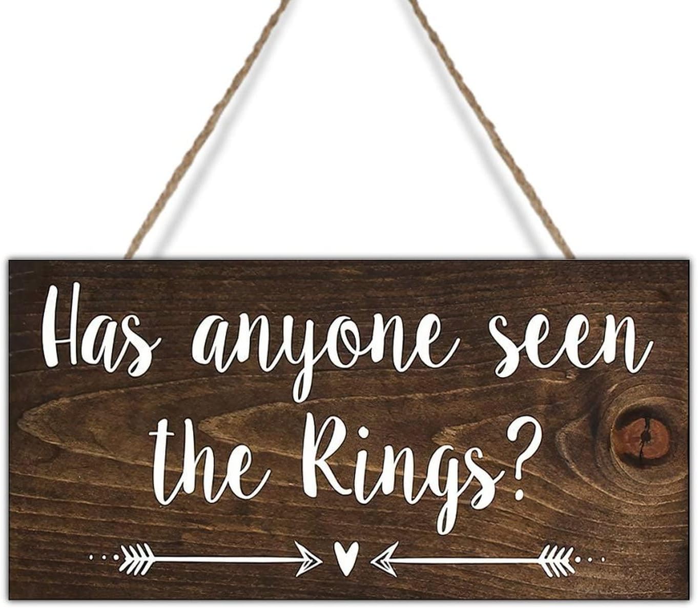 Amazon.com: Has Anyone Seen The Rings Sign Funny Wedding Sign for Ring ...