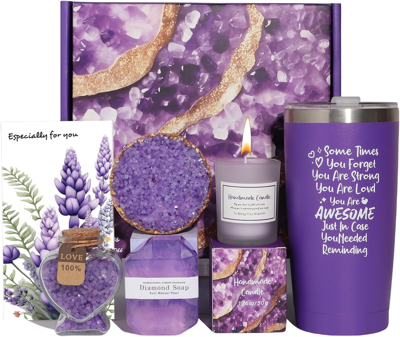 Amazon.com : Birthday Gifts for Women Bath Relaxing Spa Gift Basket set ...
