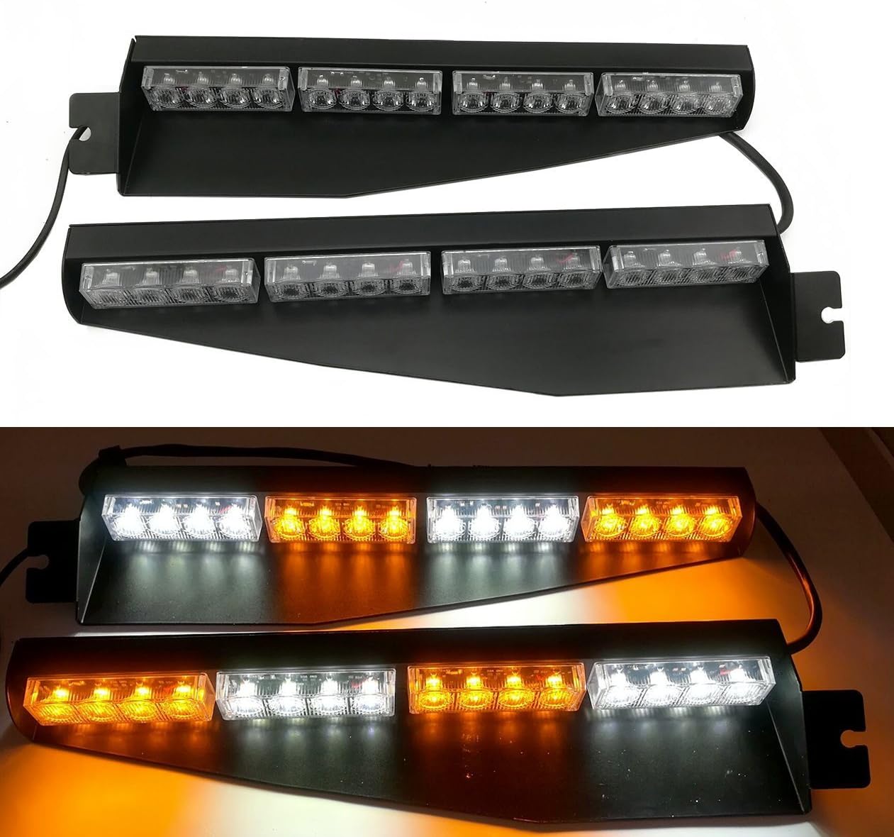 TASWK 32 luces LED de 32 W de 32 W para visera, parabrisas, advertencia ...