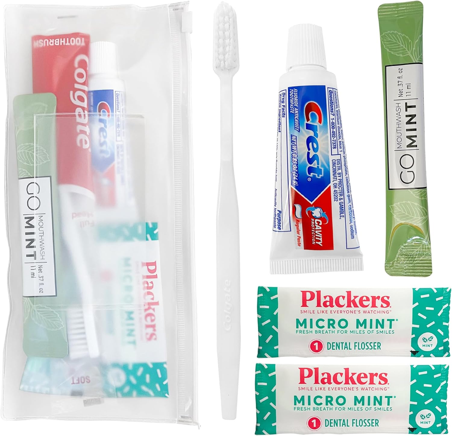 Amazon.com : Generic Adult Dental Care Kit, TSA-Compliant Oral Care Bag ...