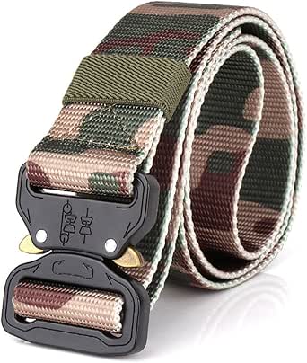Amazon.com: iLanvans Military Tactical Nylon Webbing Belt withHeavy ...