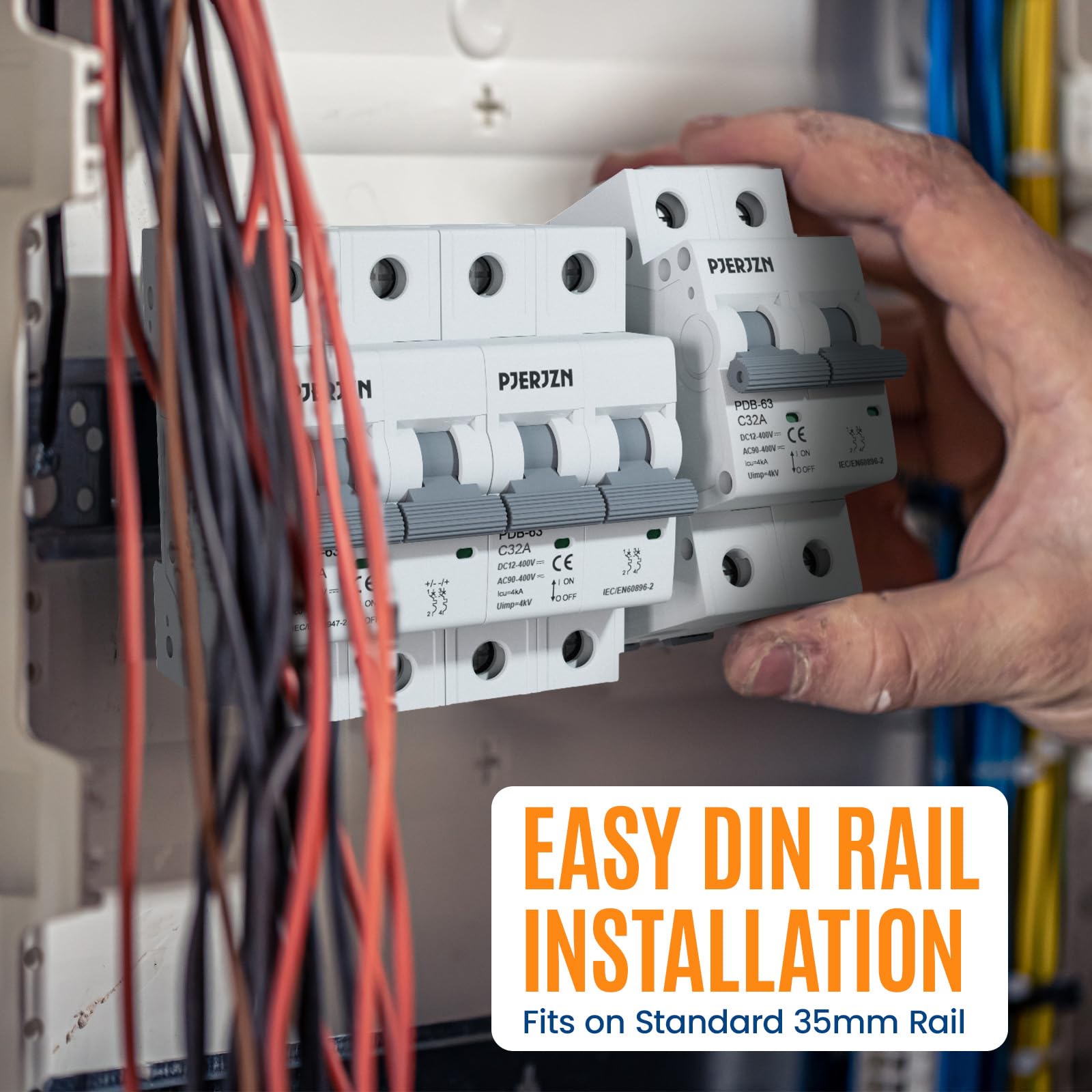 Snapklik.com : Pjerjzn Miniature Circuit Breaker 400VDC/AC 32A 2 Pole ...