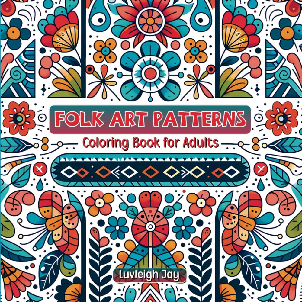 Amazon.com: Folk Art Patterns Coloring Book: 40 Cute Scandinavian ...