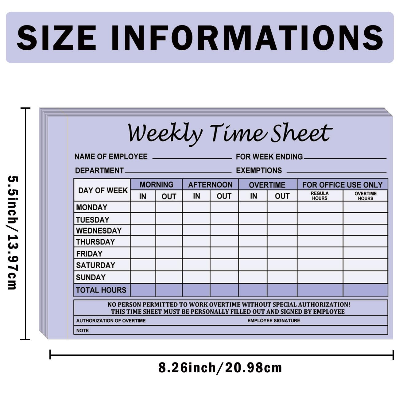Snapklik.com : Employee Weekly Time Sheets Weekly Format 2 Part ...