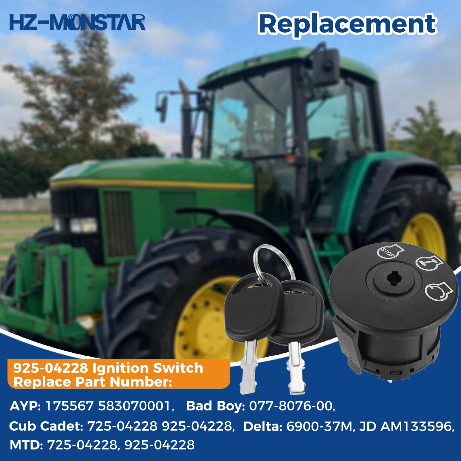 Snapklik.com : HZ-MONSTAR 925-04228 Ignition Switch, 5 Terminals 3 ...