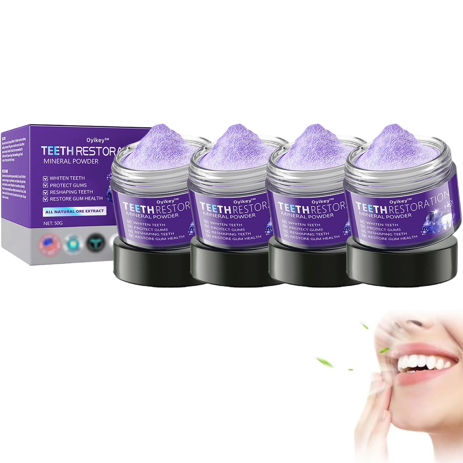 Amazon.com : Oyikey Teeth Restoration Mineral Powder, Tooth Whitening ...