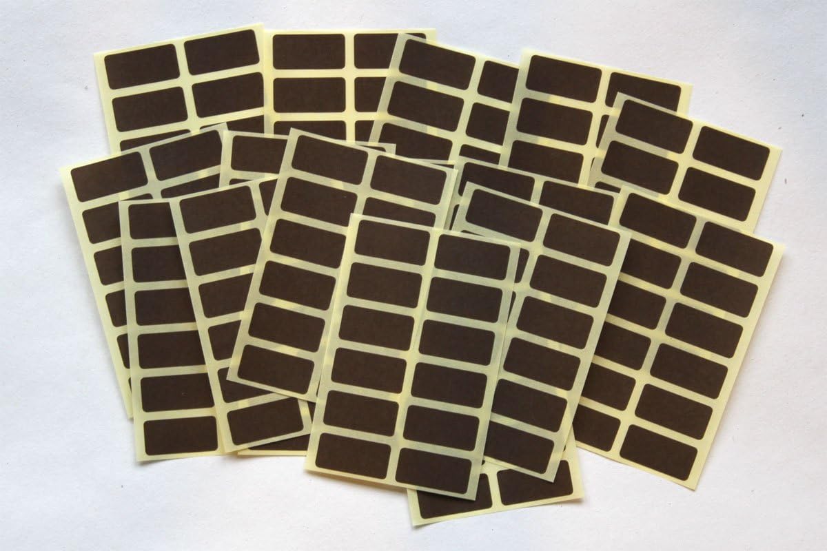 200 Brown Stickers - Sticky Coloured Self Adhesive Labels for Colour ...