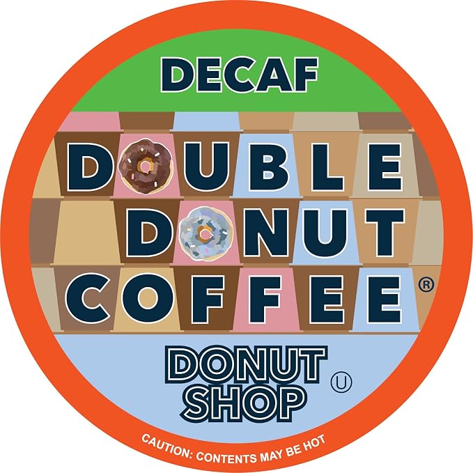 Amazon.com : Double Donut Coffee Shop Decaf Coffee Pods Medium Roast ...