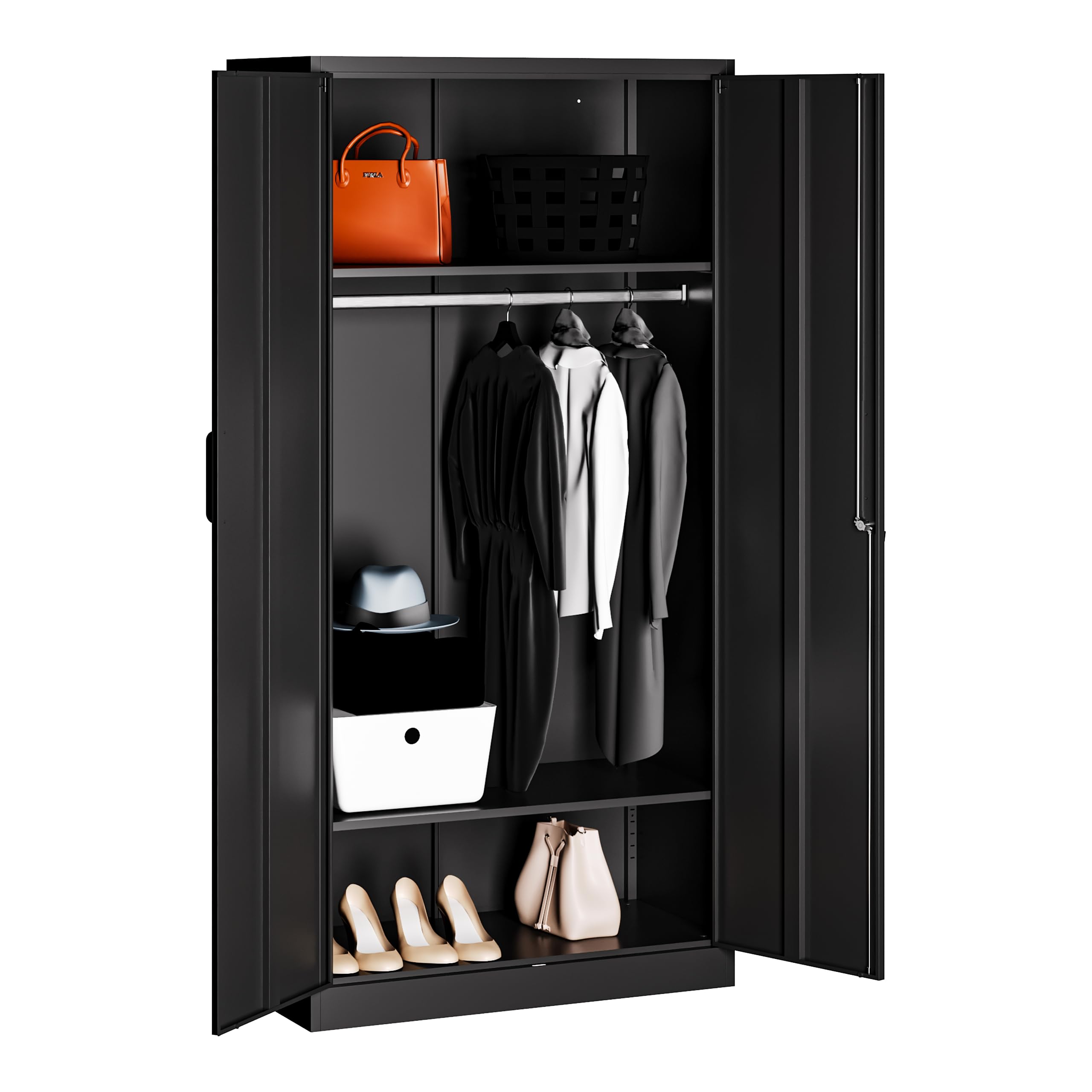 Amazon.com: SISESOL Metal Storage Cabinets Locker with Locker Shelf, 72 ...