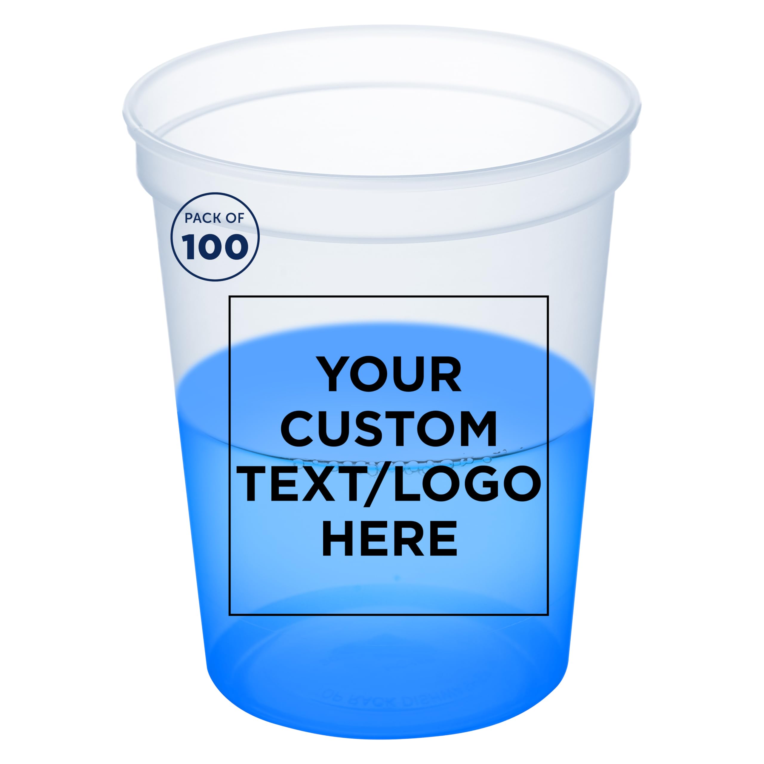 Amazon.com: Custom Color Changing Plastic Cups 16 oz. Set of 100 ...