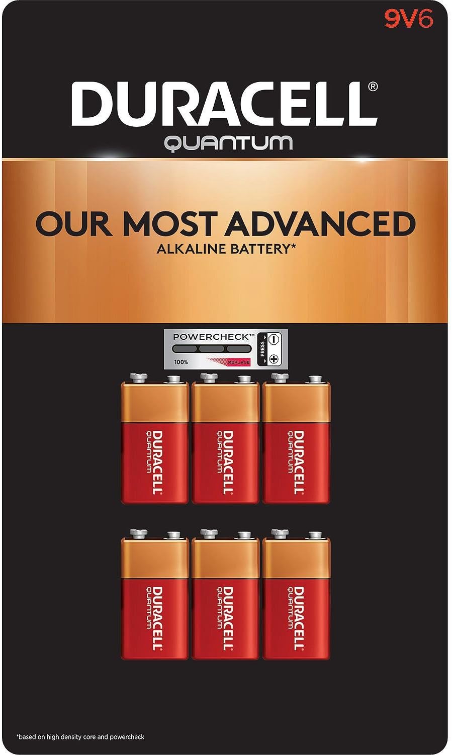 Amazon.com: Duracell Quantum 9V Alkaline Batteries 6ct. Pk, Packaging May Vary : Health & Household