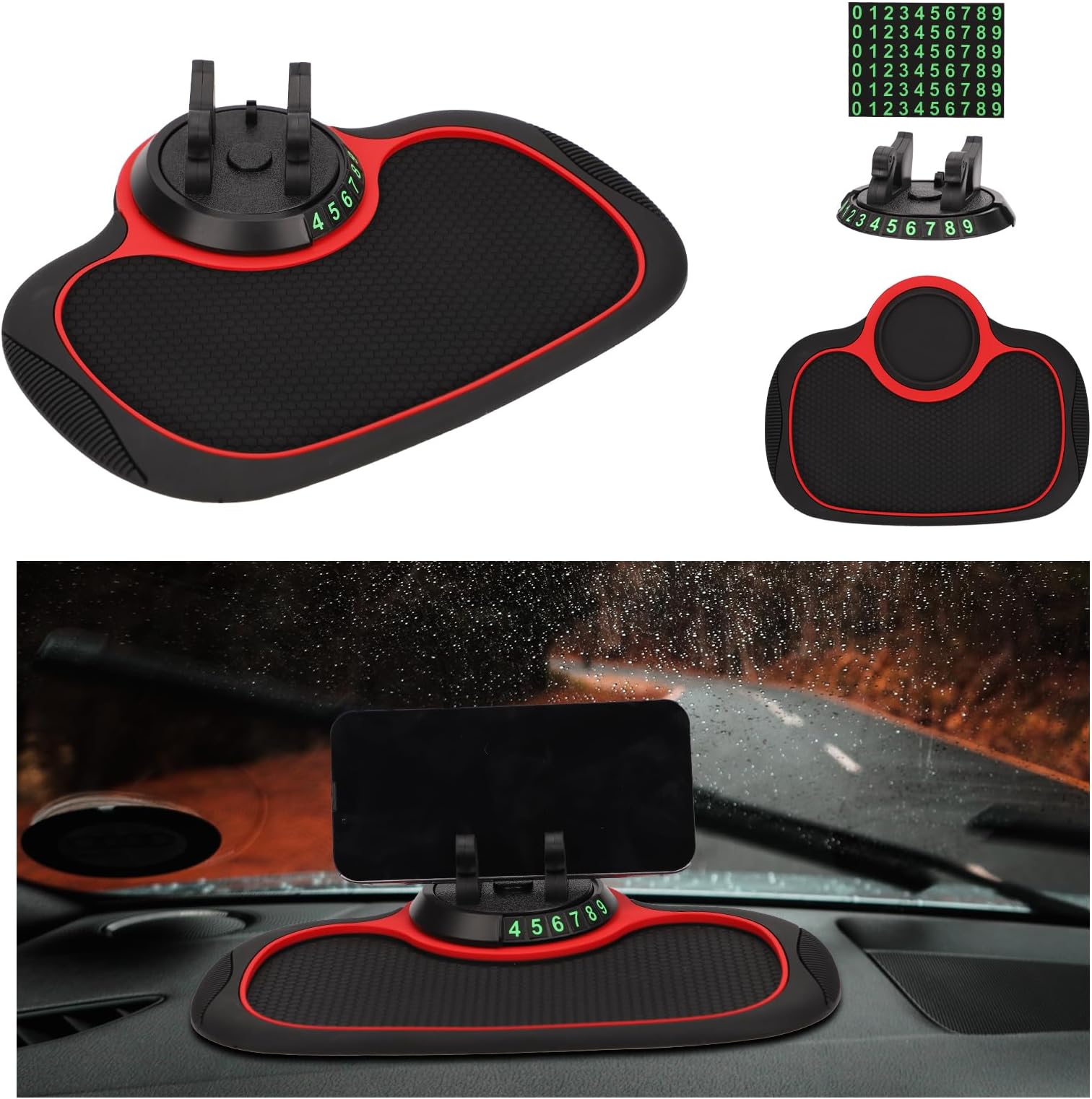 Multifunction car anti-slip mat auto phone holder - silicone cell phone ...