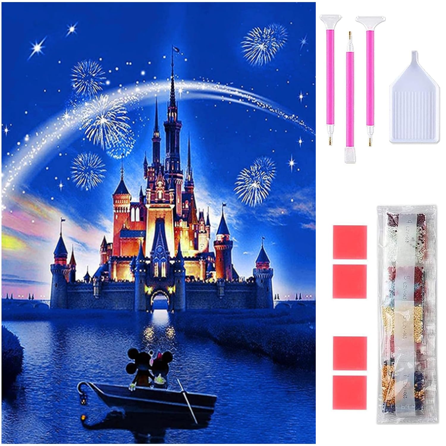 Amazon | ダイヤモンドアート Rinimie ダイヤモンドアート キット ディズニー城 ダイアモンドビーズ絵画キット 5Dモザイクアート DIY 手作り絵画手芸キット ダイヤモンド塗装 ...