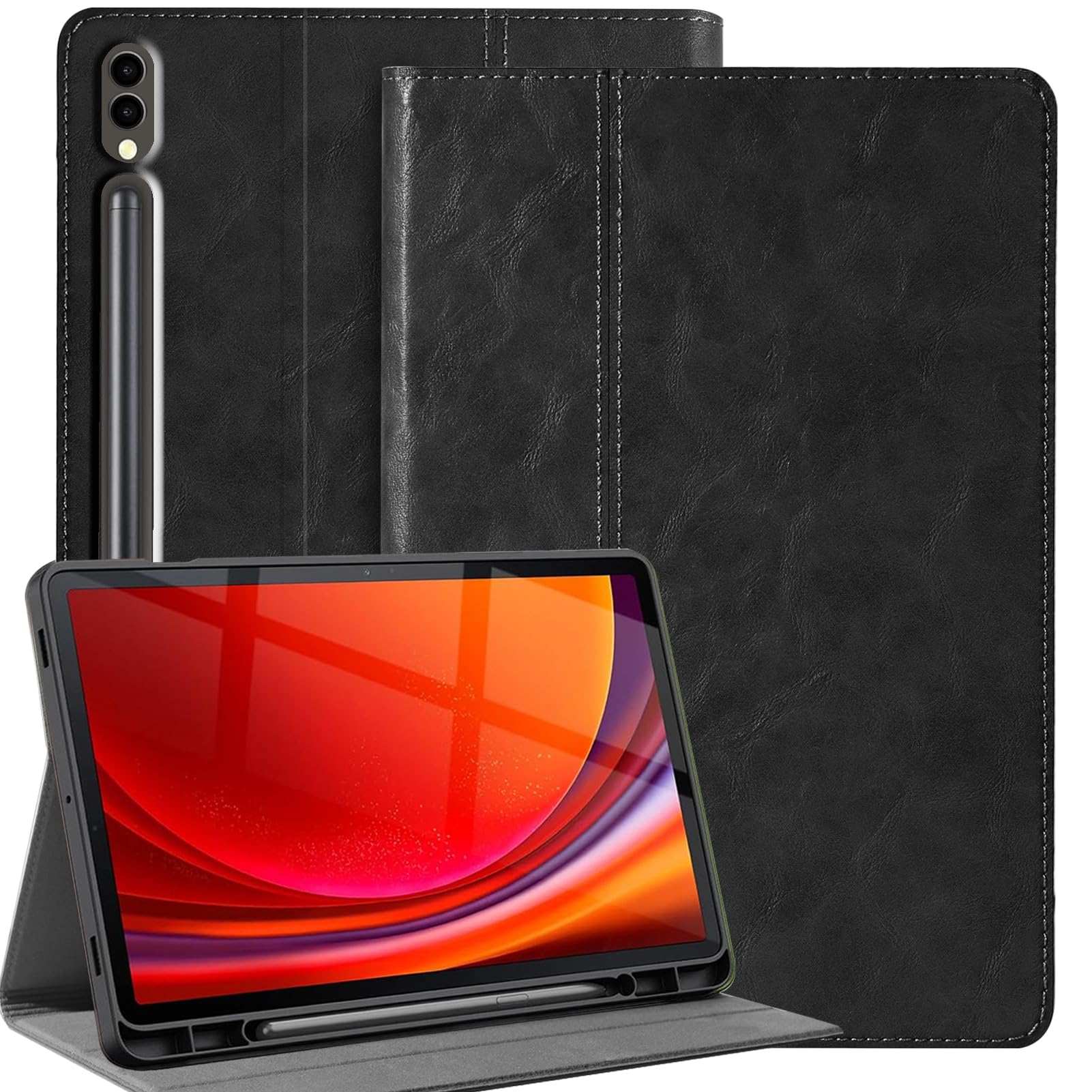 Amazon.com: Gexmil Genuine Leather Case for Samsung Galaxy Tab S10 Plus ...