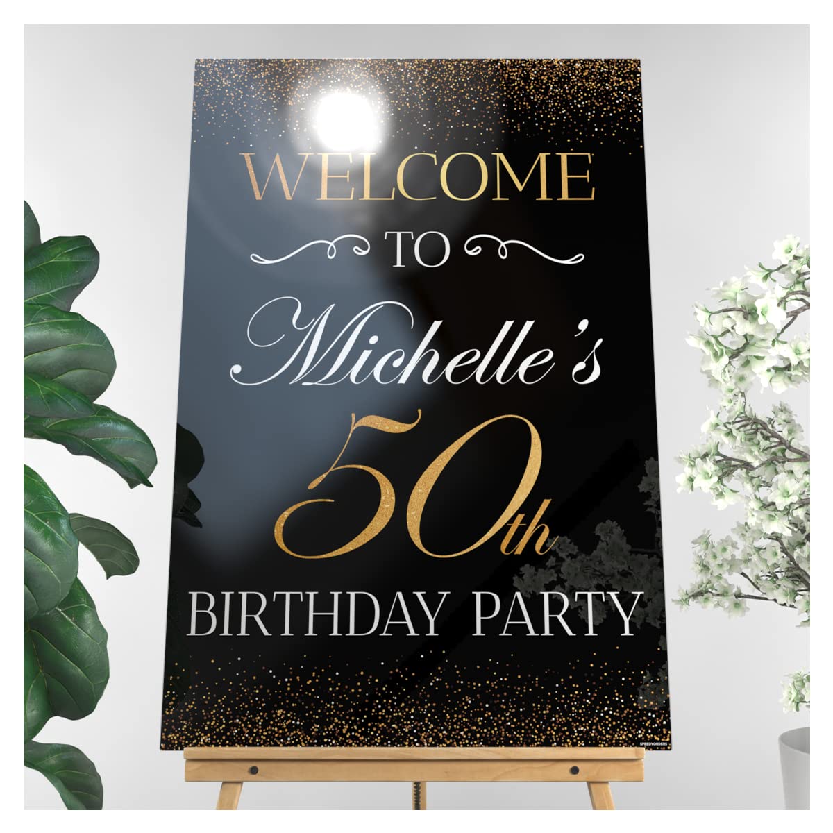 Buy Custom Welcome Sign for Birthday Party - 50th Birthday Sign - 50th ...