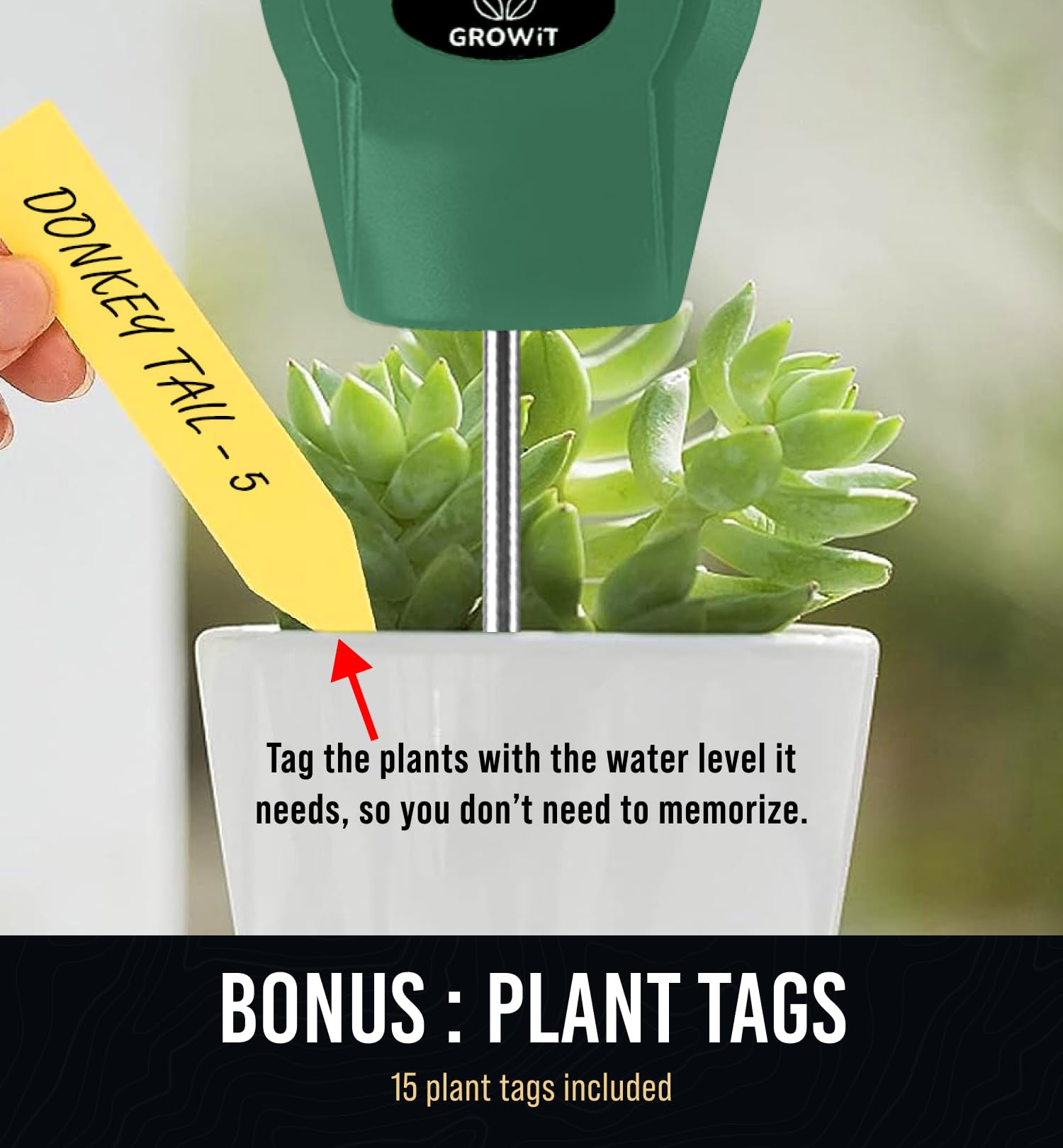 Snapklik.com : GROWIT Soil Water Monitor For Plants - Soil Moisture ...