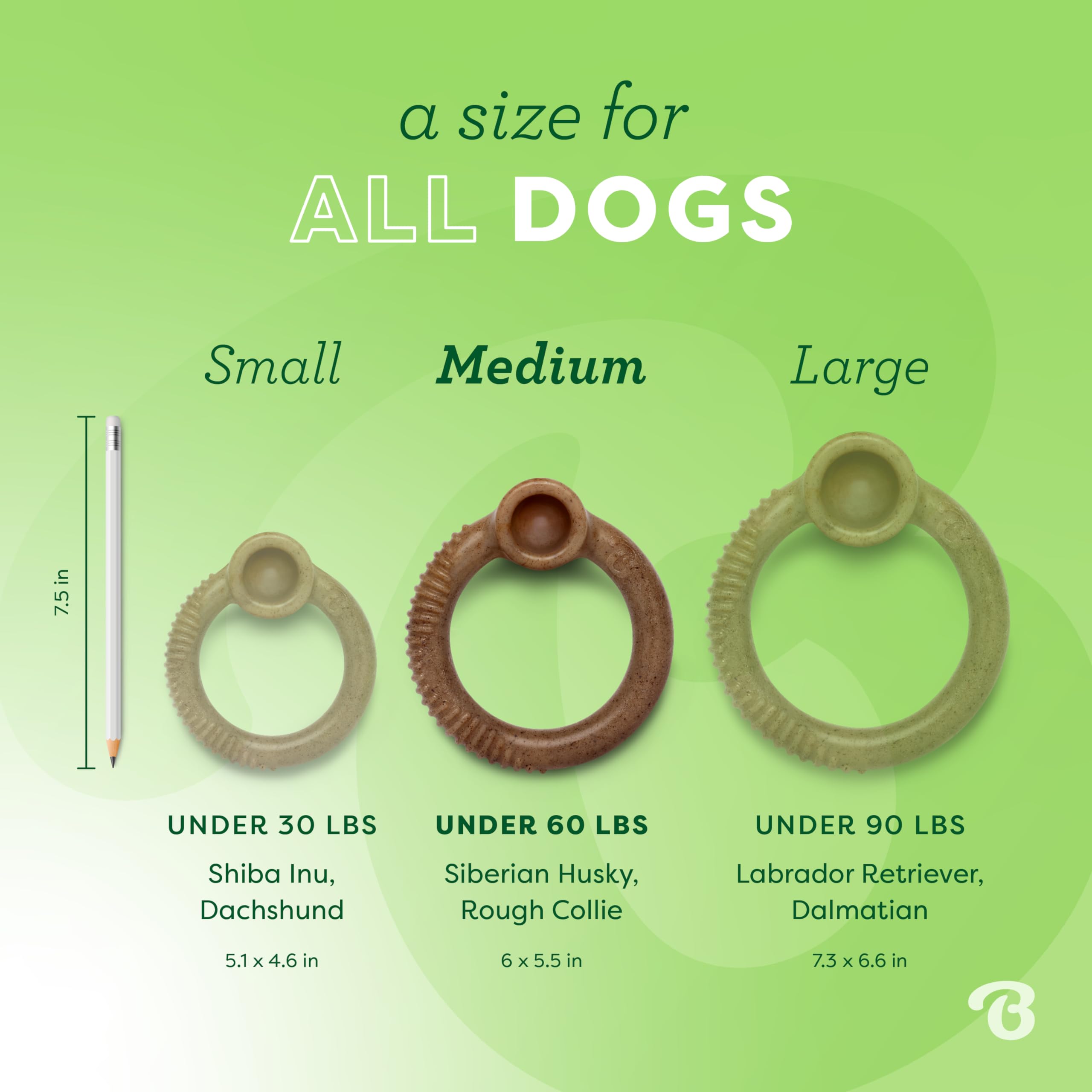Snapklik.com : Benebone Ring Durable Dog Chew Toy For Aggressive Chewers