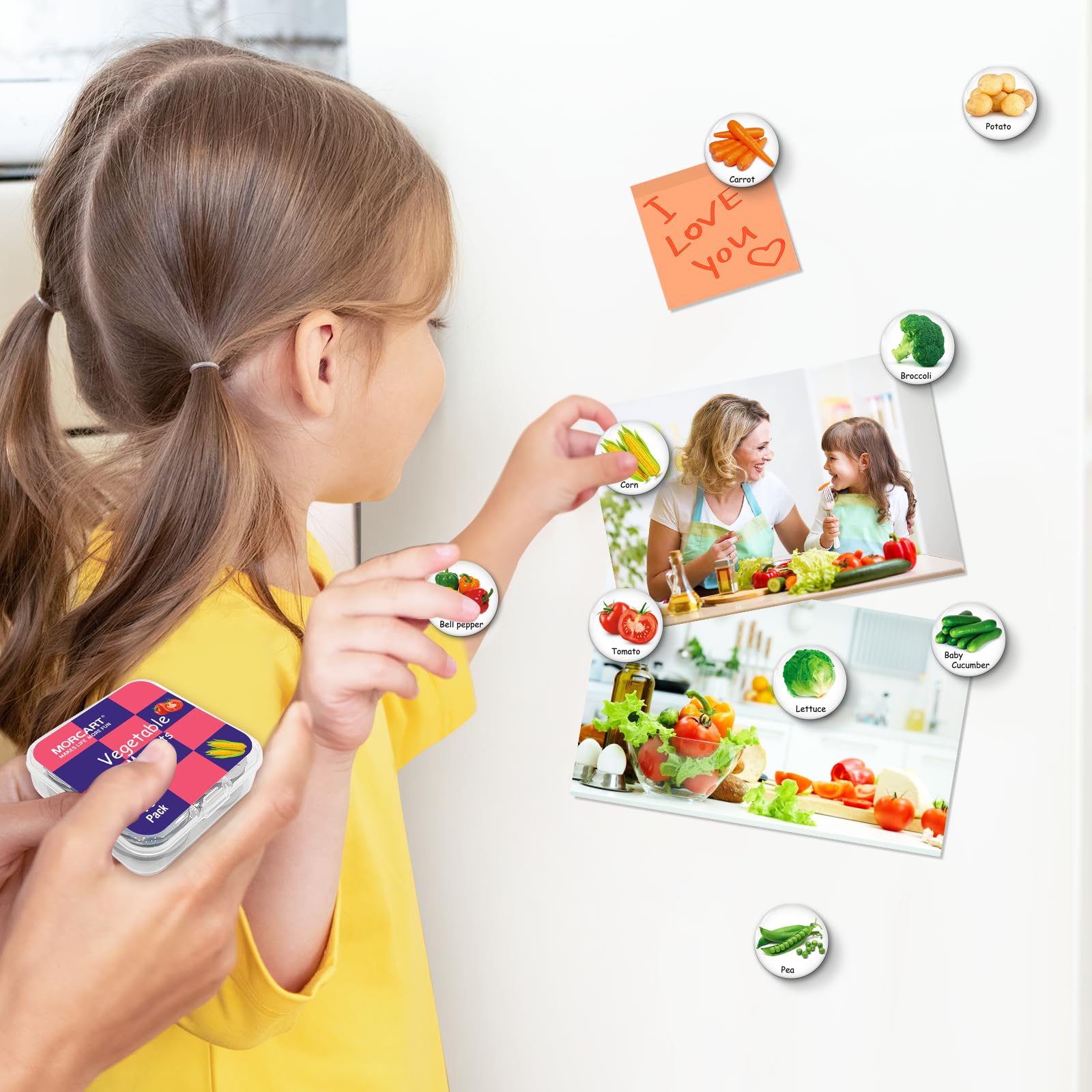 Snapklik.com : 16PCS Food Magnets For Fridge, Cute Vegetable Magnets ...