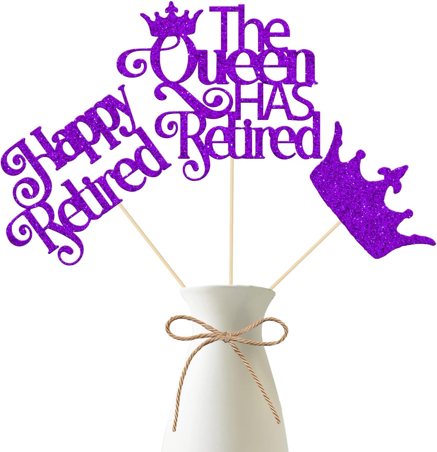 Amazon.com: The Queen has Retired Centerpiece Sticks,Happy Retirement ...