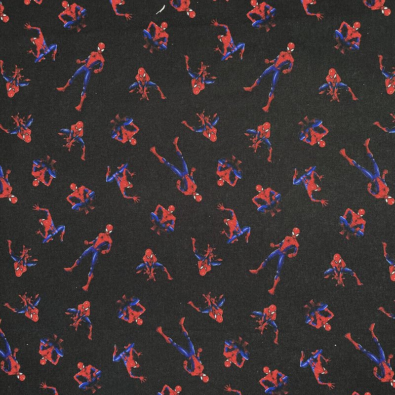 Marvel Avengers Spiderman Fabric 140cm Wide Children's Fabric 100% ...