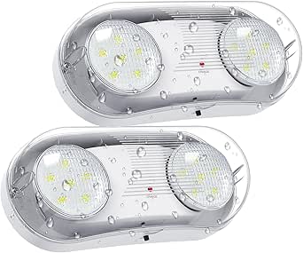 SASELUX Wet Location Rated Outdoor Emergency Light,Waterproof Exterior ...