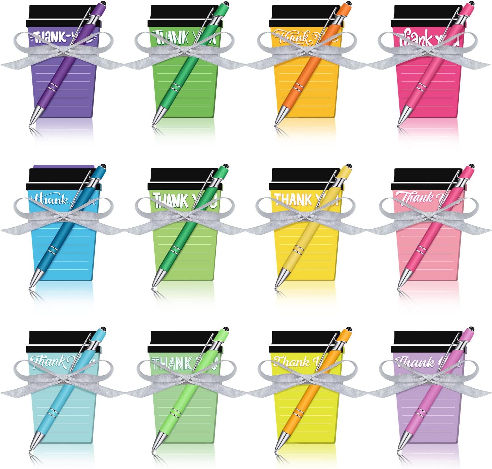 Amazon.com : 12 Sets Thank You Coffee Cup Notepad Employee Teacher ...