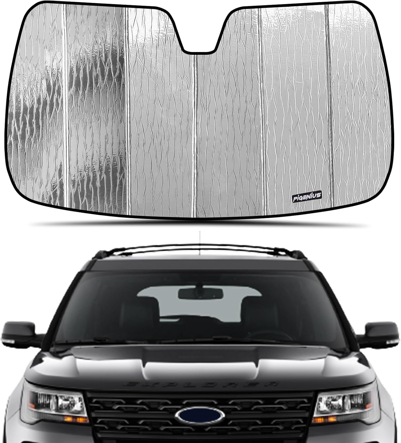 Amazon.com: Pigenius Windshield Sun Shade for 2016-2019 Ford Explorer ...
