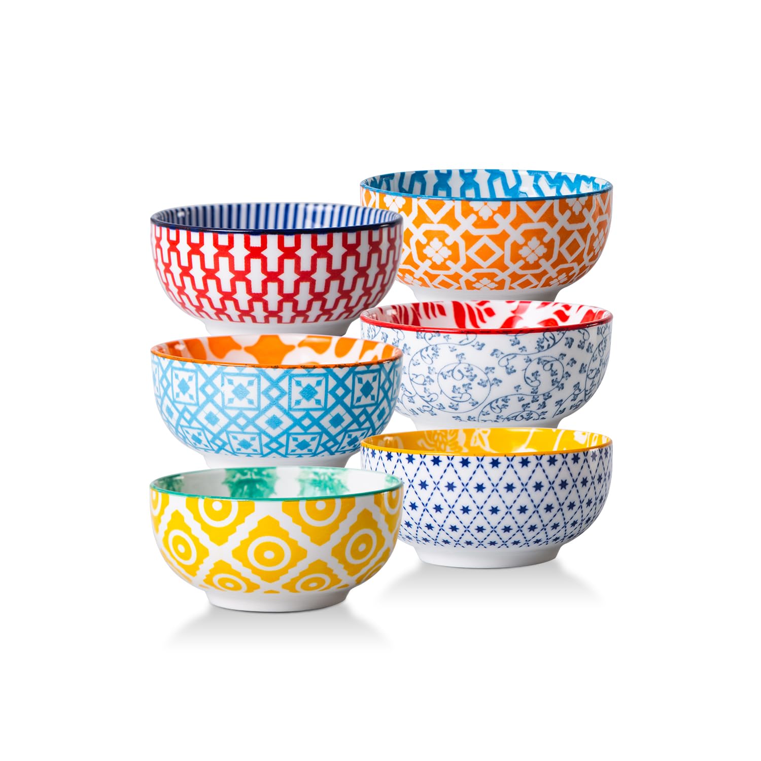 Amazon.com: Cerkik Ceramic Dipping Bowls Set - 4 Oz Small Dessert Bowl ...