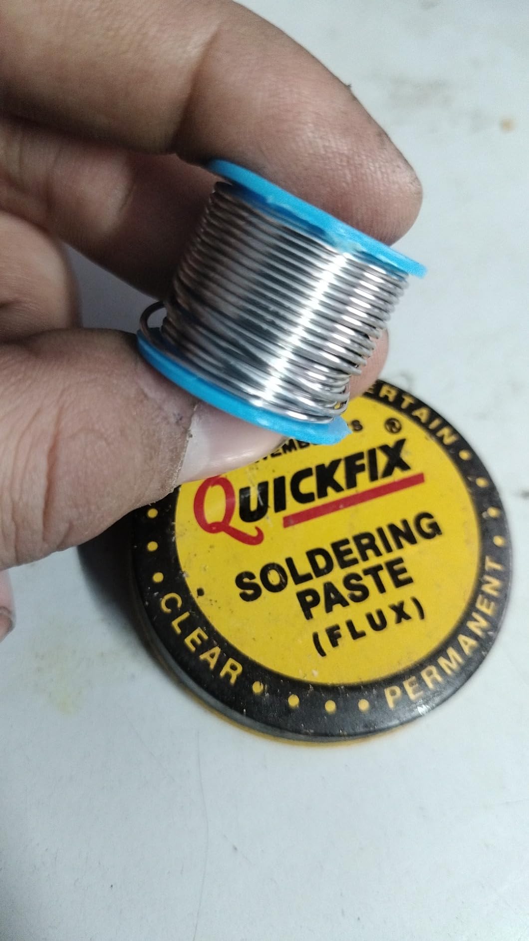 VMTRONIX 60/40 Tin Lead Rosin Core Solder Wire (5 Meter) & Quickfix ...