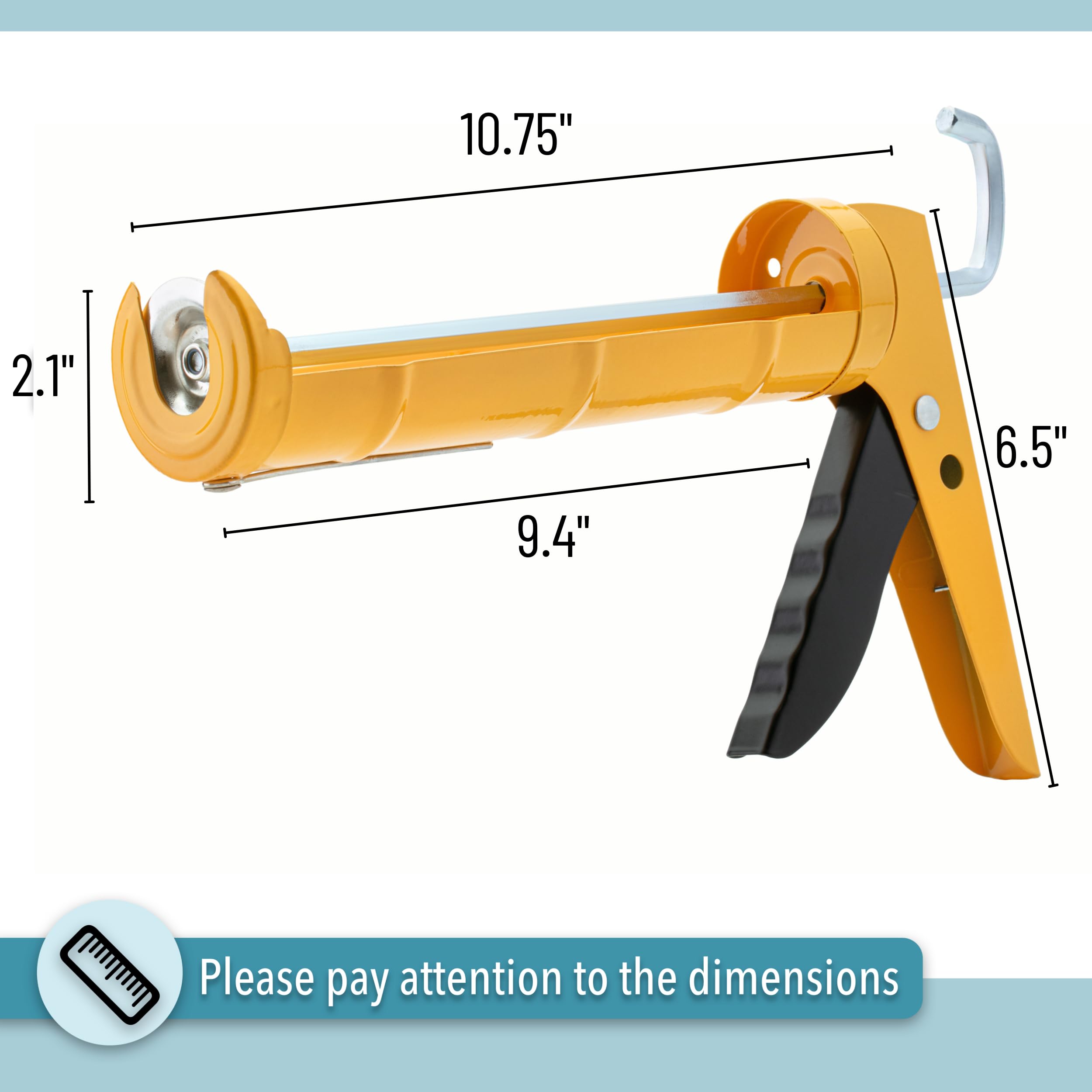 Snapklik.com : Bates- Caulking Gun, 10:1 Thrust Ratio, Yellow, Caulking ...