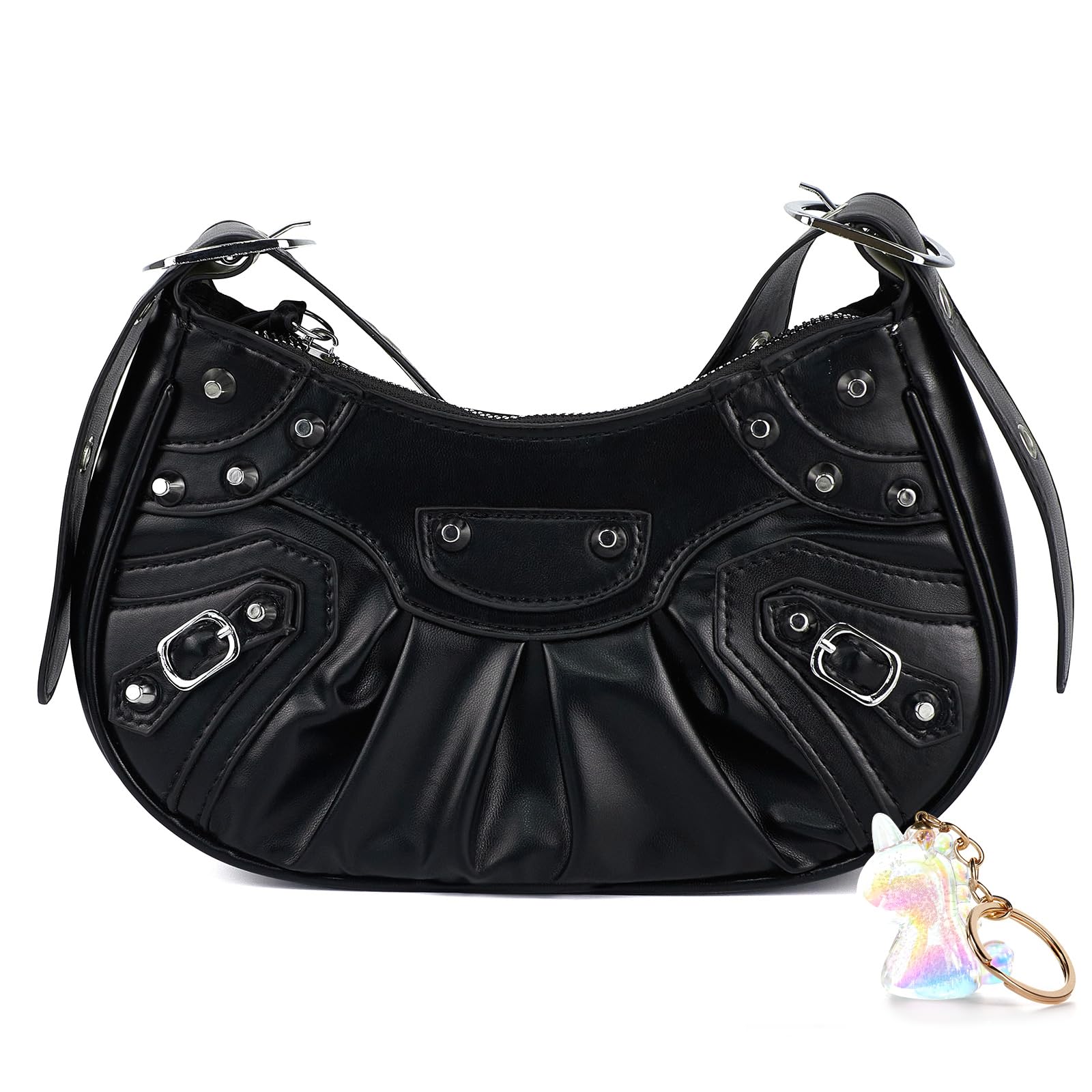 Shoulder Bags for Women Punk Style - Leather Retro Crossbody Bag With ...