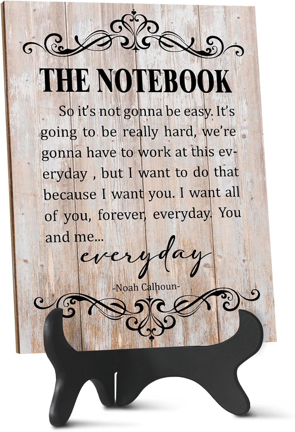 Amazon.com: Pigort The Notebook Romantic Quote Sign,Valentine's Day ...