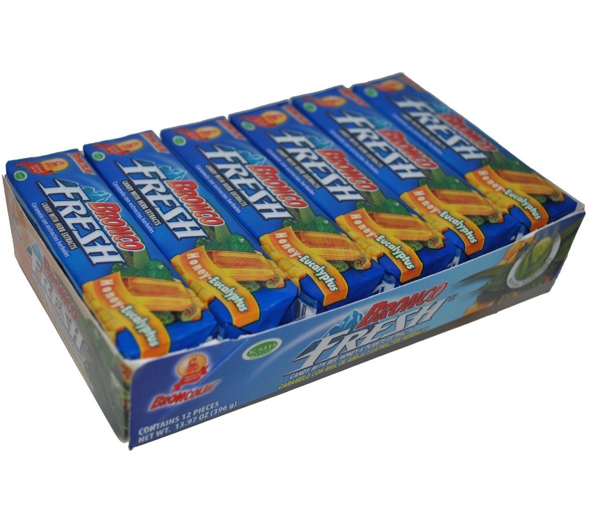 Broncolin Bronco Fresh Miel Eucalipto Charola, 12 Piezas : Amazon.com ...