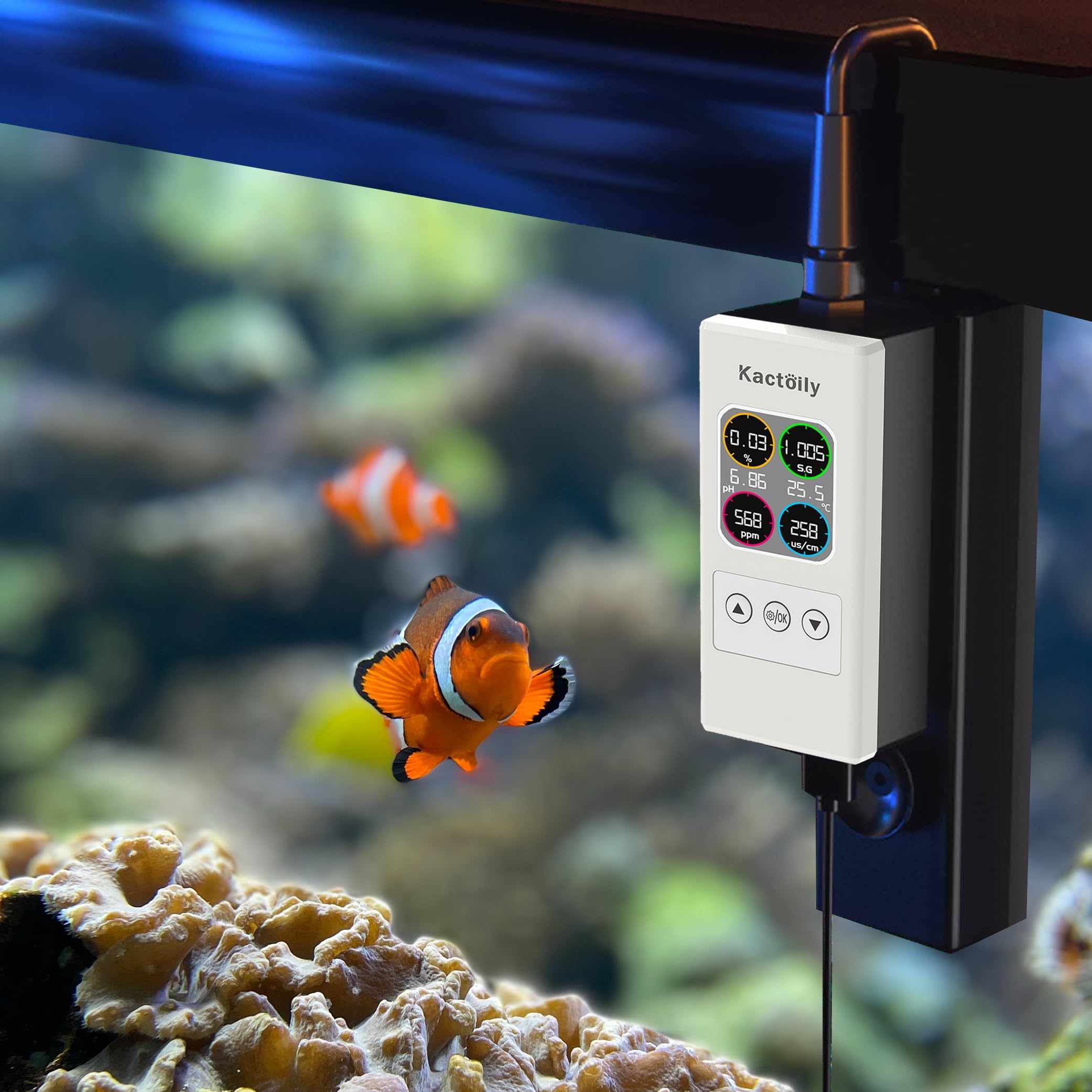 Snapklik.com : Kactoily 6 In 1 Professional Fish Tank Water Quality Tester