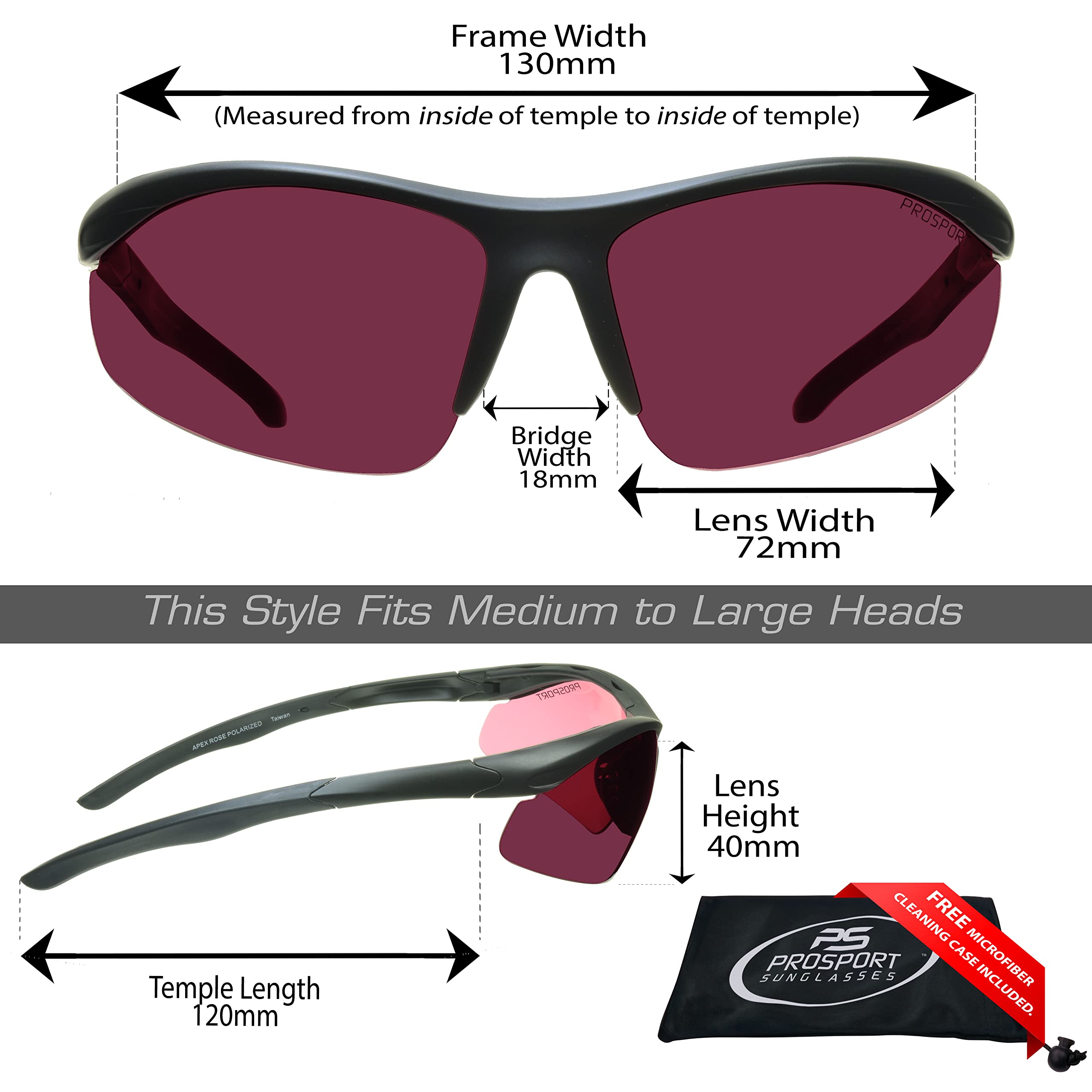 Snapklik.com : Polarized Sunglasses Dark Rose Lens Unbreakable Light ...
