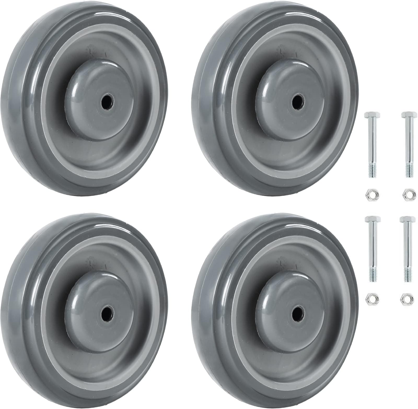 Amazon.com: NATGAI Shopping Cart Replacement Wheels Kit Noiseless 5inch ...