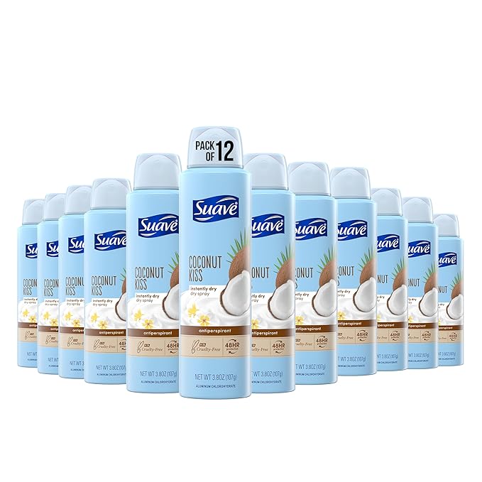 Amazon.com : Suave Spray Deodorant Woman, Coconut Kiss deodorant women ...