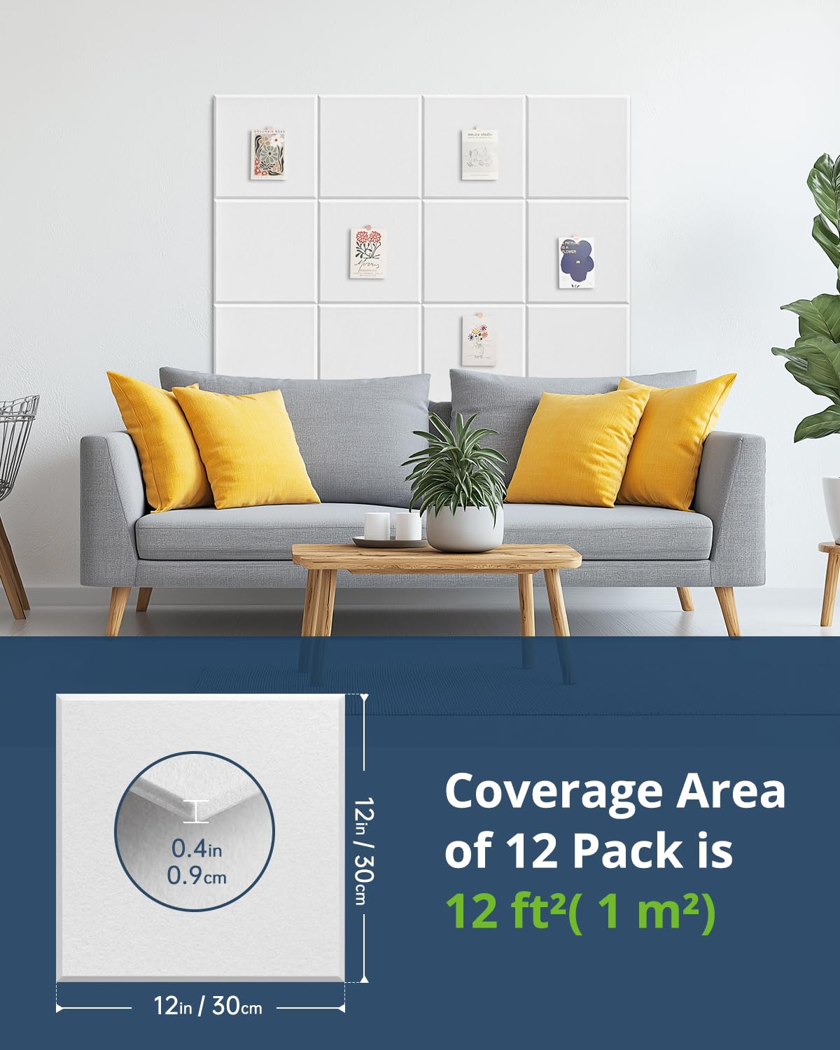 Snapklik.com : 12 Pack Acoustic Panels Square Soundproof Wall Panels 12 ...