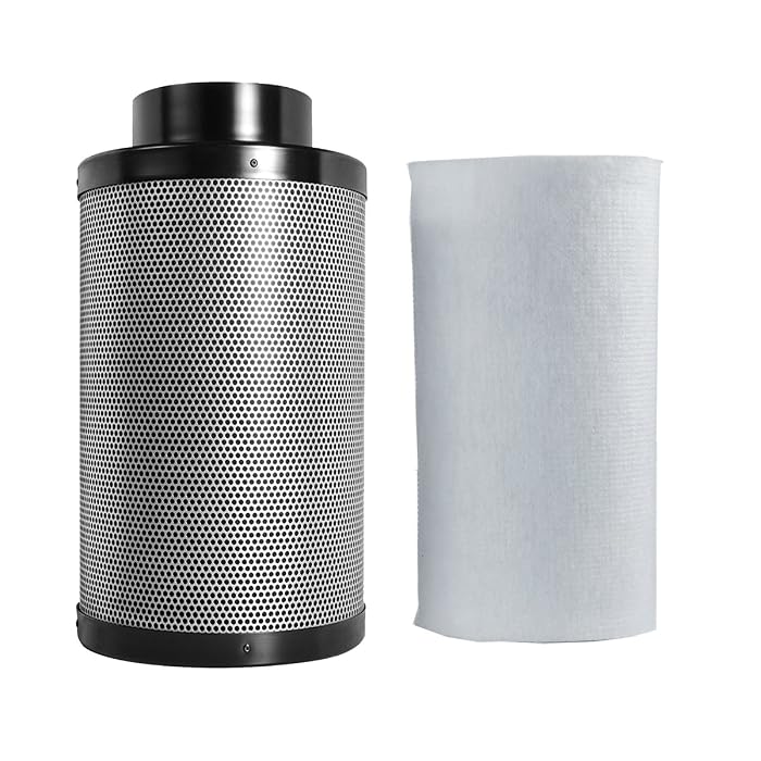 Buy TopoGrow 8" Inch Grow Tent Air Carbon Filter Smellines Odor Control ...