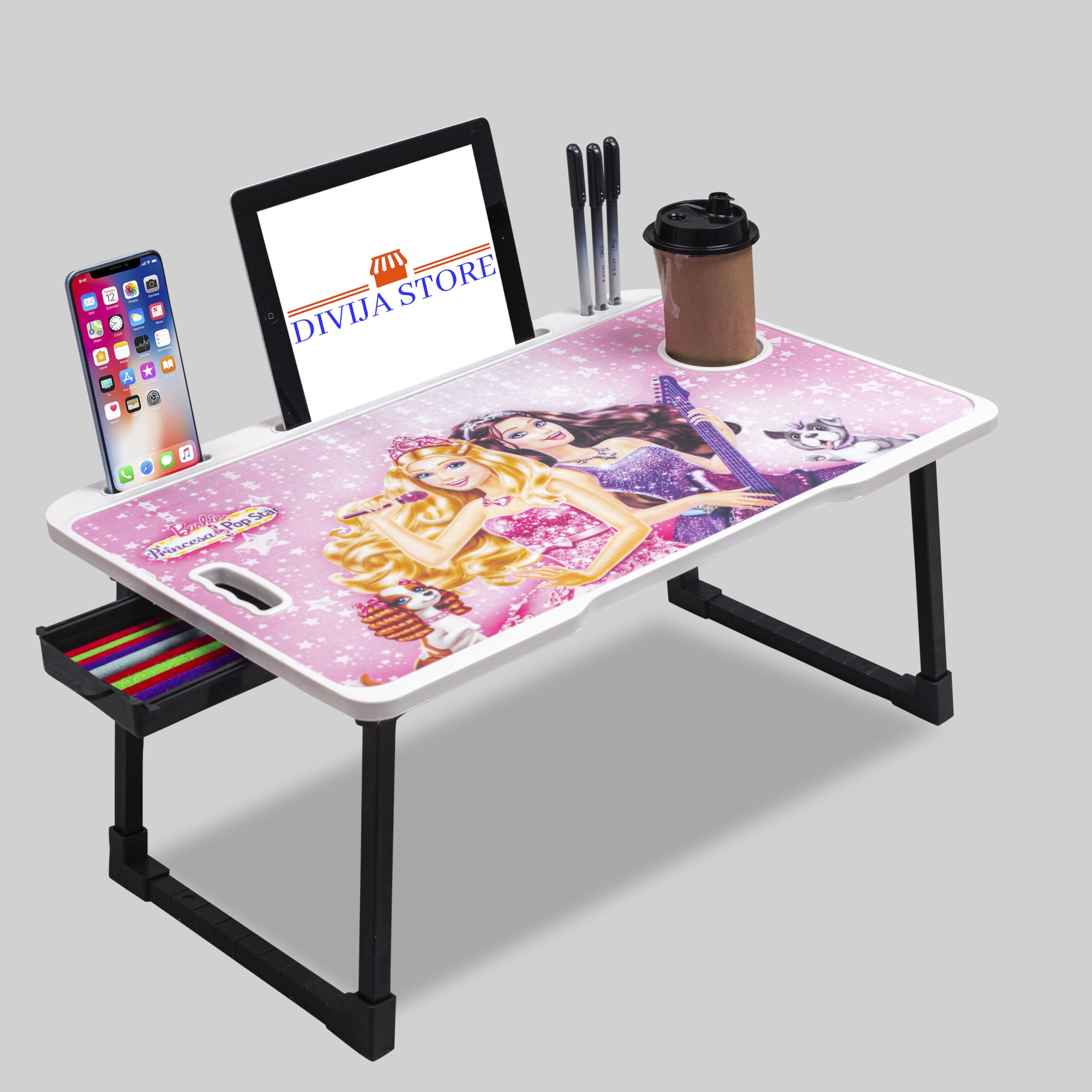 DIVIJA STORE Diwija Store Foldable Wooden Mini Laptop Table for Bed ...