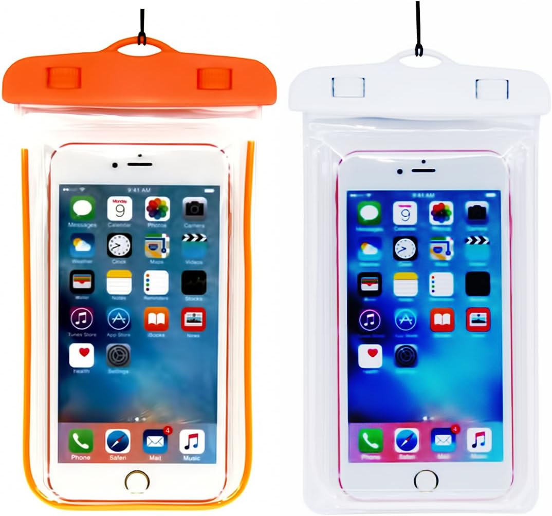 Amazon.com: (2Pack) Universal Waterproof Phone Case, IPX 8 Phone Pouch ...