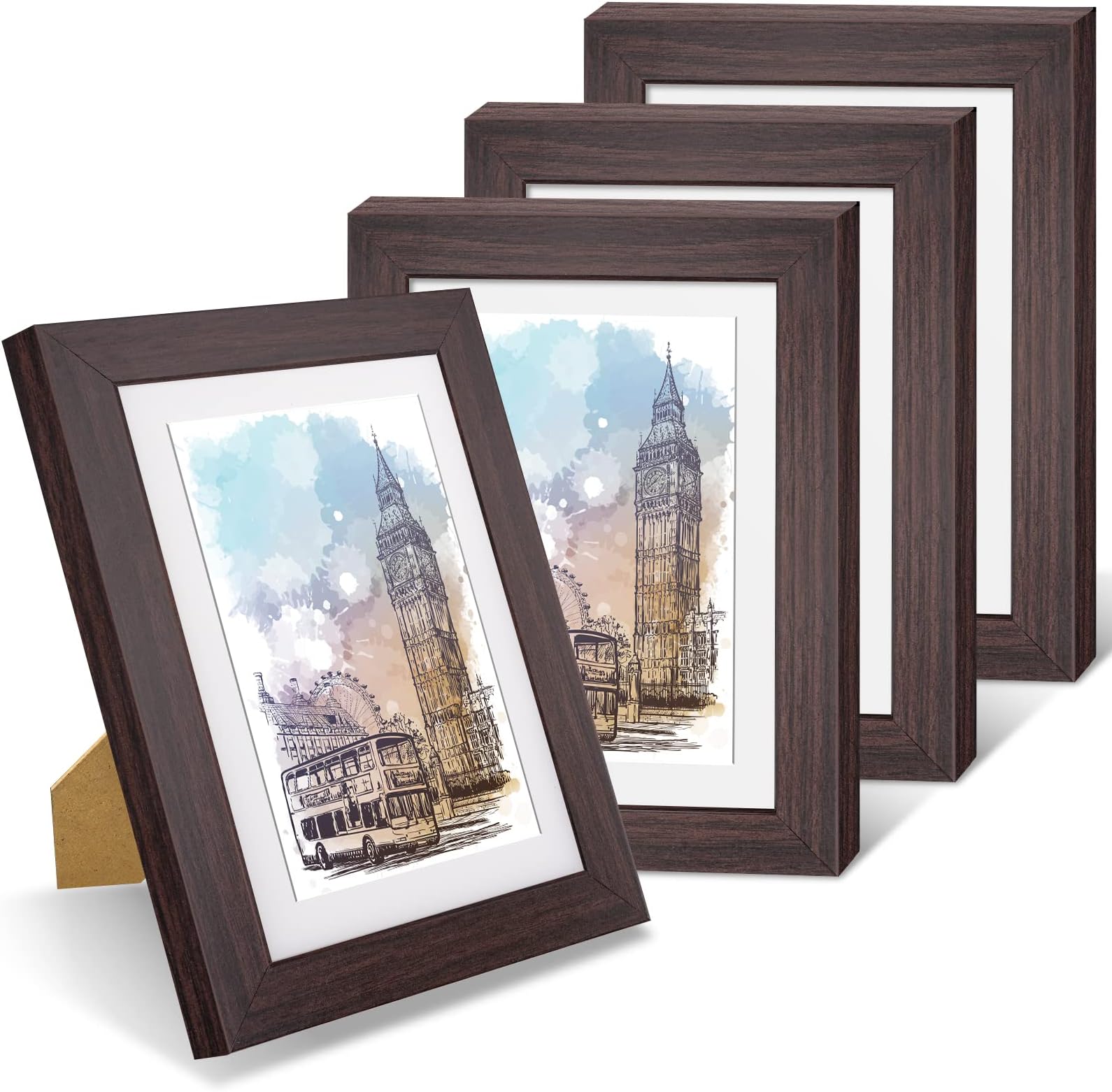 Amazon.com - Malden 4-Opening Matted Collage Frame, Displays Four 4x6 ...