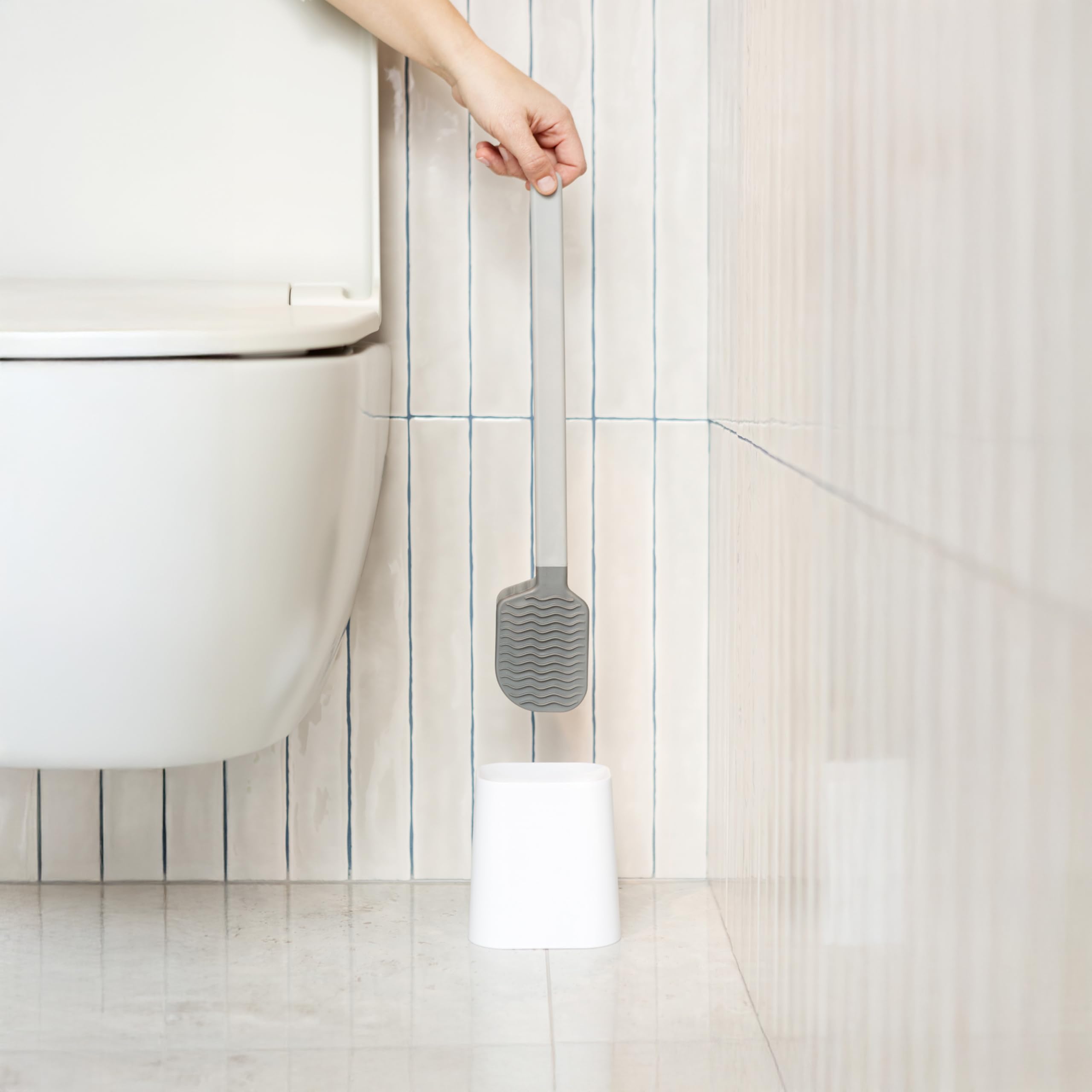 Snapklik.com : Vigar Eco Toilet Cleaning Set, Flexible Rubber Wand