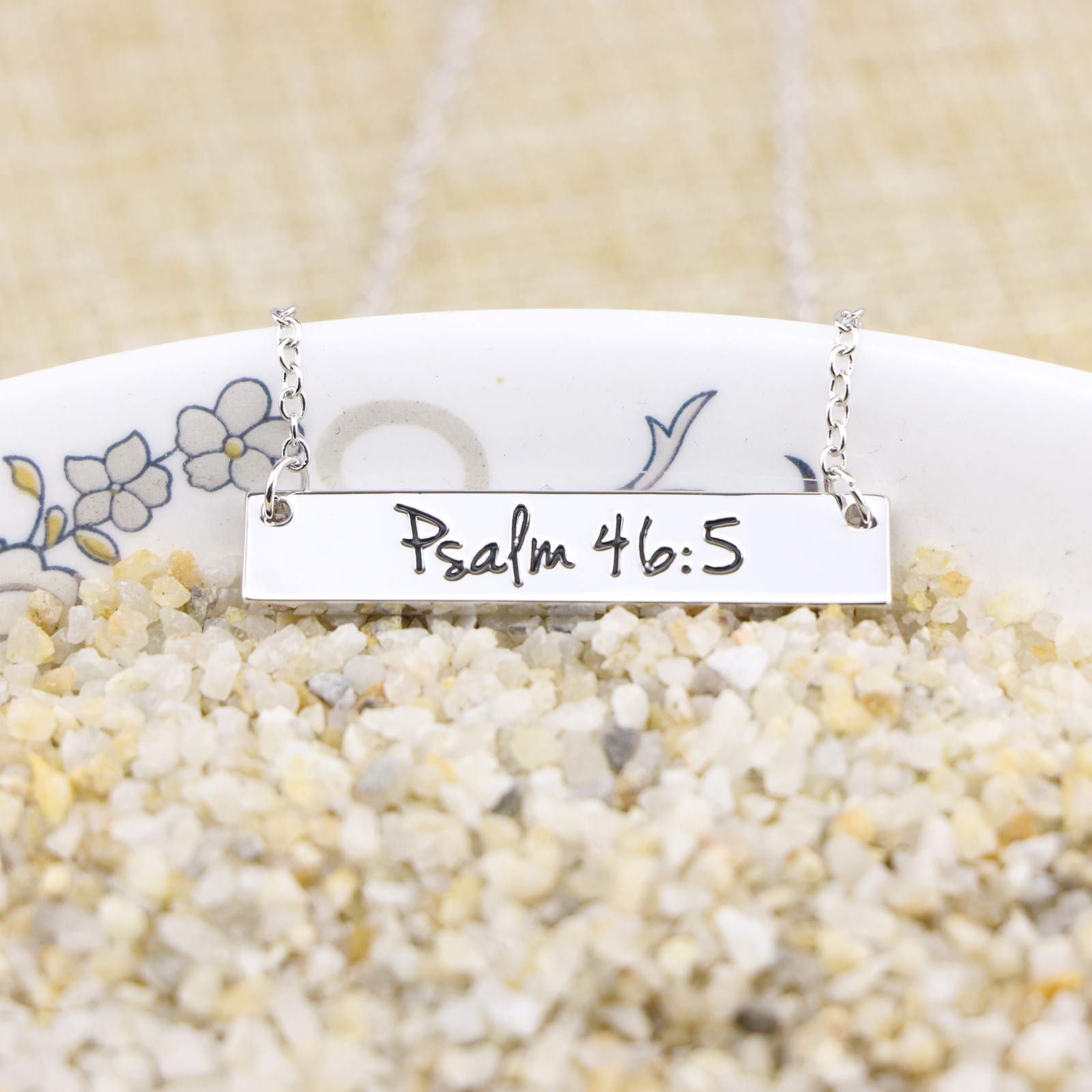 Snapklik.com : Silver Bar Pendant Necklace For Women Inspirational ...