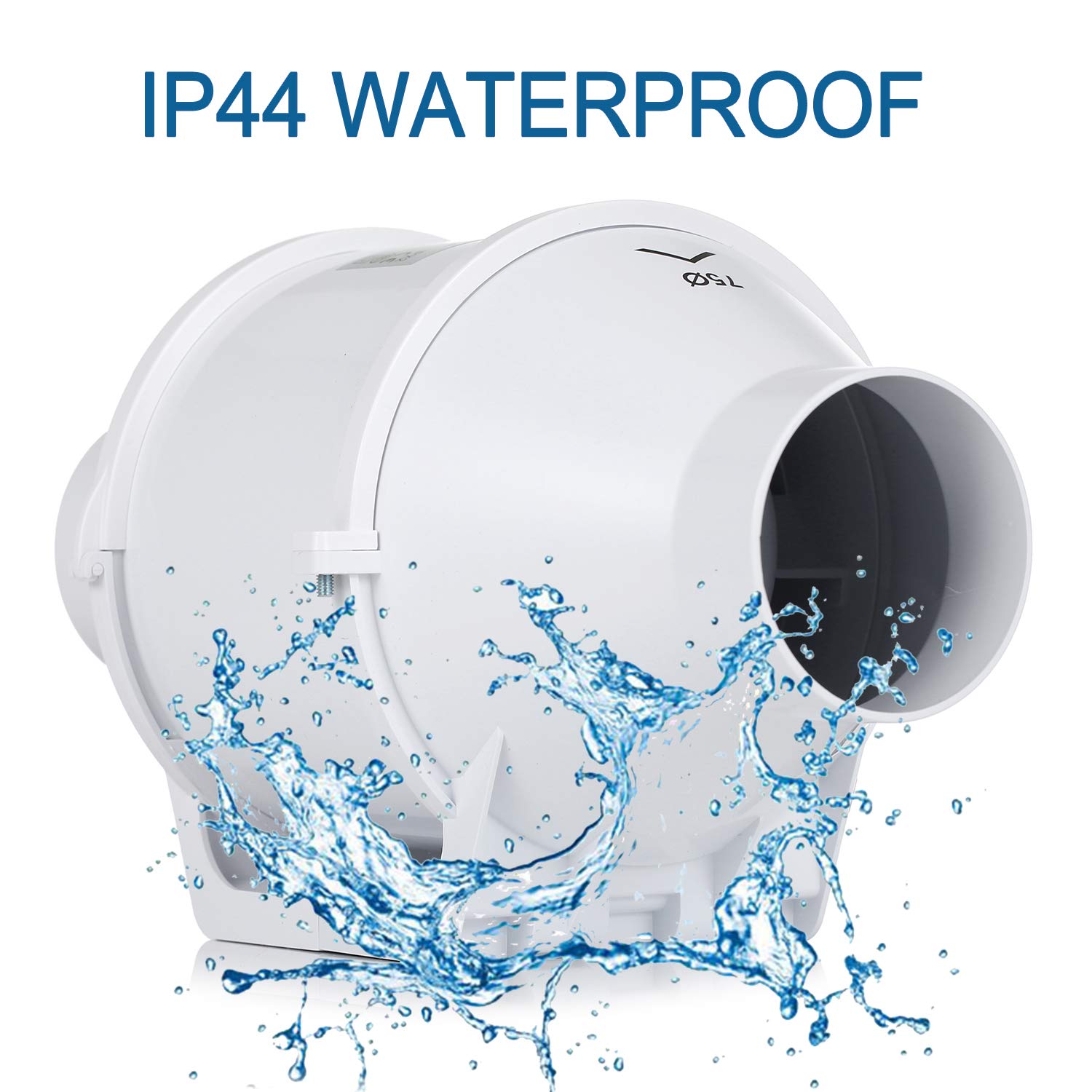 Buy Hon&Guan 3 Inch Duct Fan, High Efficiency Inline Fan Mixed Flow ...