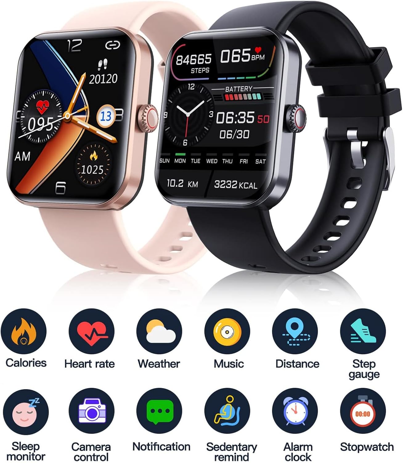 Suga Pro – Reloj inteligente F57L Wolf Notch, reloj inteligente de ...