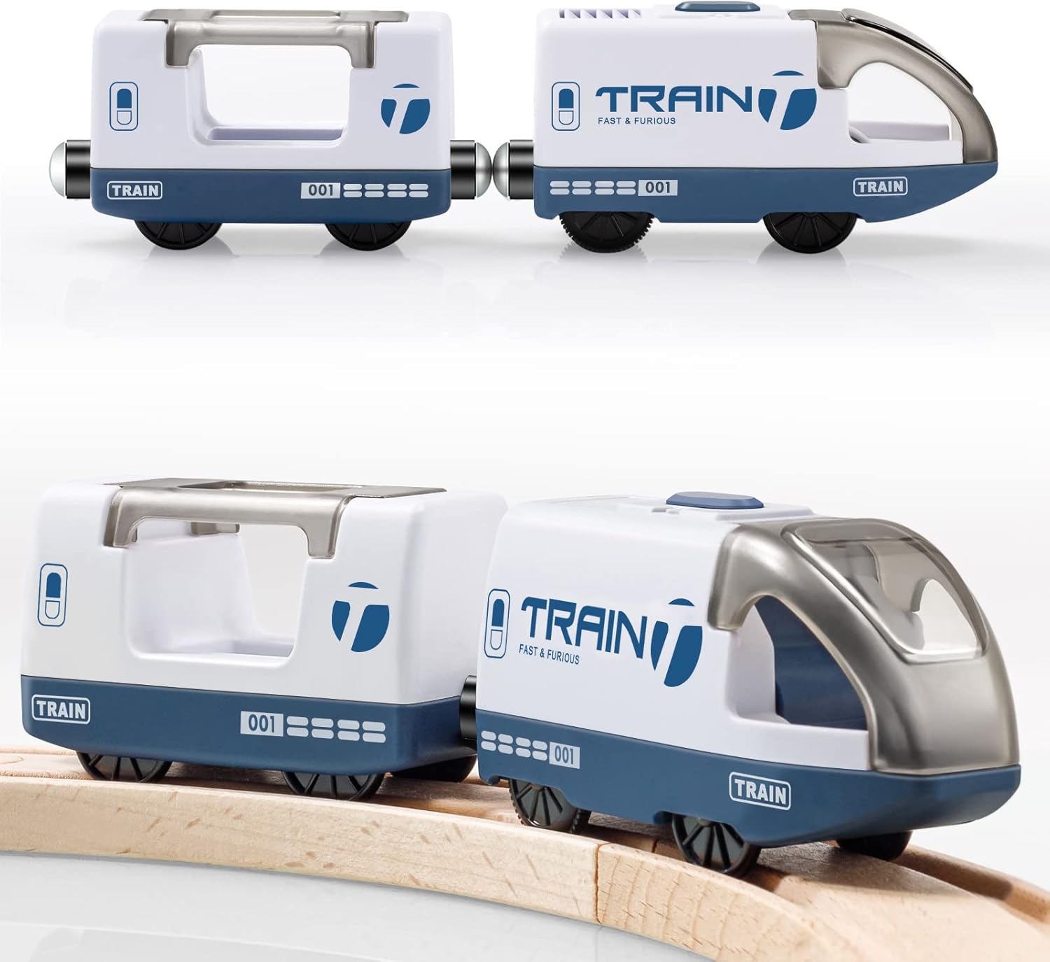 Amazon.com: Tiny Land Battery Operated Train Set - Magnetic Connection ...