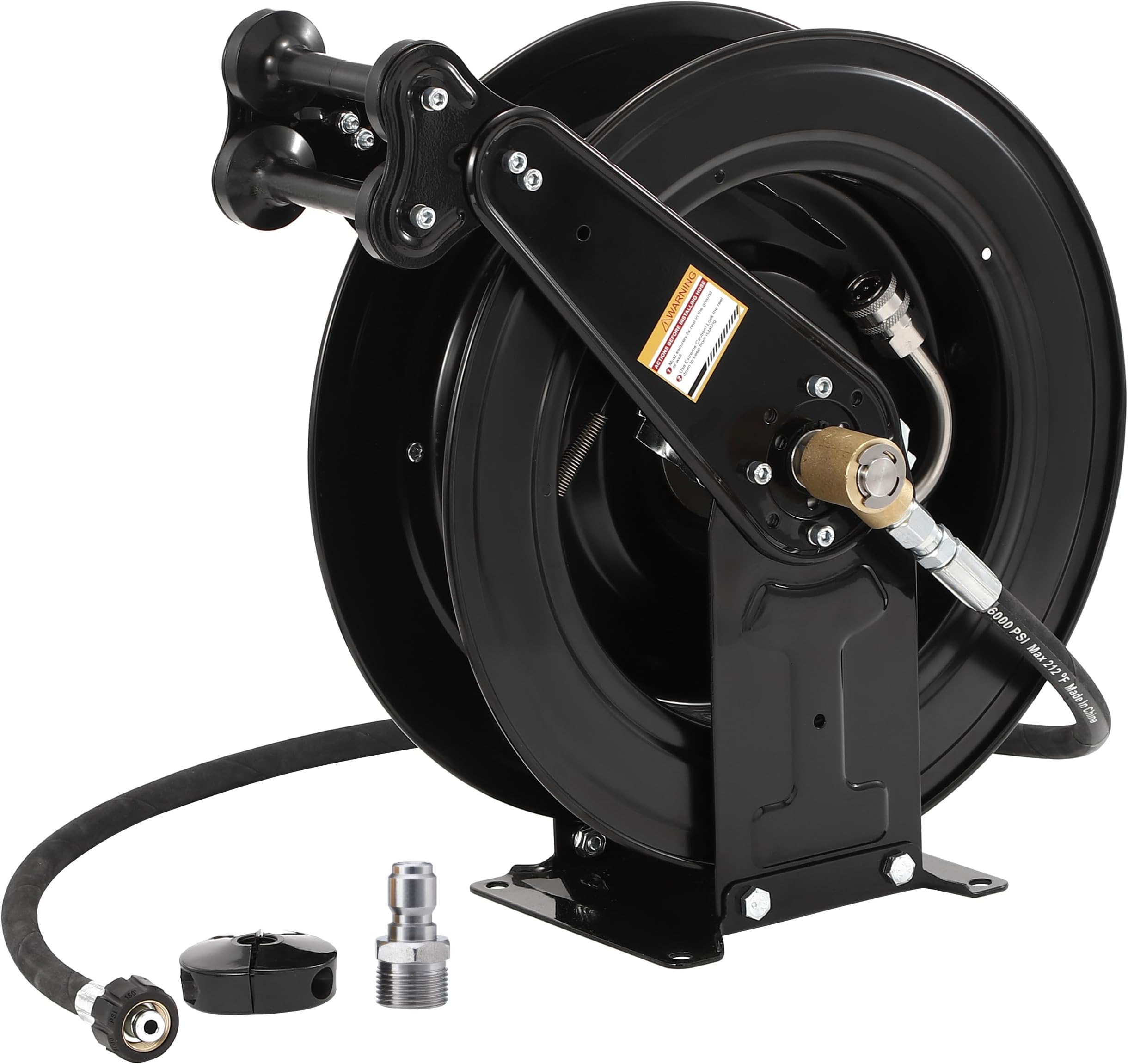 Amazon.com: FIXFANS High Pressure Washer Hose Reel for Water/Air/Oil, 3 ...